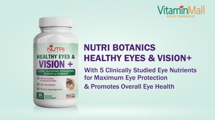 Nutri Botanics Healthy Eye & Vision - Lutein Eye Supplement with ...