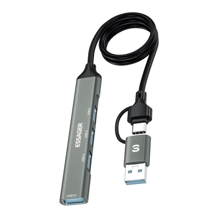 Essager Usb C Hub 7 In 1ตัวแปลงประเภท C เป็น Hdmi มัลติอะแดปเตอร์ Usb 3