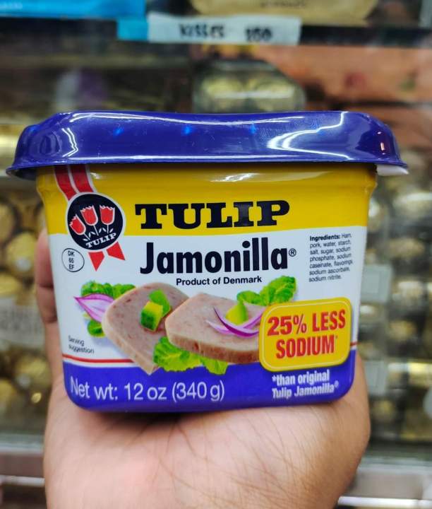 tulip jamonilla 340g / pork luncheon meat / 25% less sodium | Lazada PH