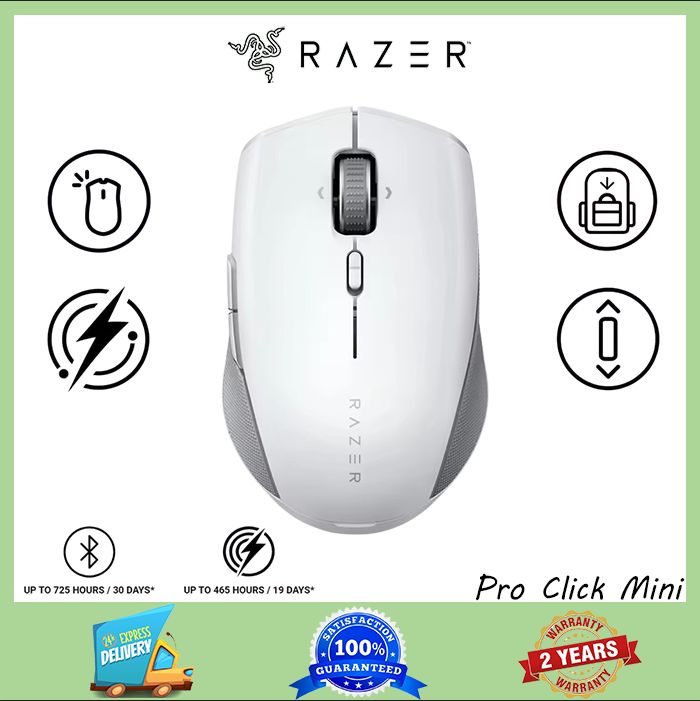 Razer Pro Click - Portable Wireless Mini Mouse Silent Touch Mouse Click ...