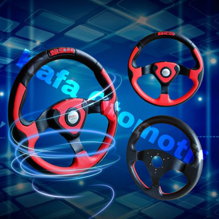 Setir mobil variasi ukuran 15 inci model Evo viktor merah | Lazada ...