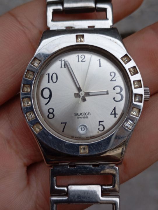 jam tangan swatch irony stainless stell original second bekas | Lazada ...