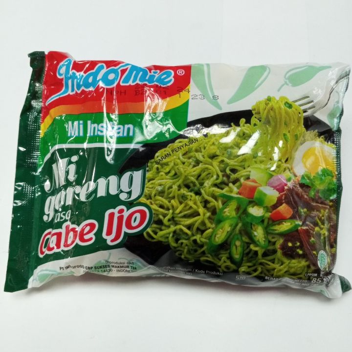 MIE INDOMIE - Mie Indomie Goreng Cabe Ijo 85gr - mie instan murah ...