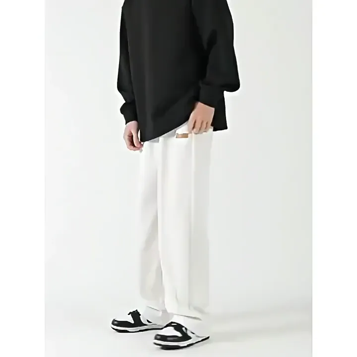 GE Corduroy Straight Leg Pants For Men and Women Casual High Waisted ...