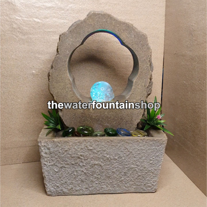 Indoor Desktop Rolling Crystal Ball Fengshui Water Feature Fountain ...