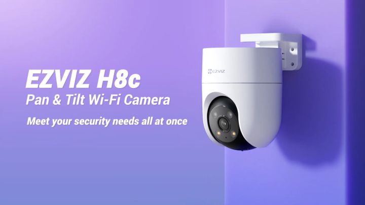 EZVIZ H8c 2K⁺ 4MP 4mm Smart Home Weatherproof Pan & Tilt Wi-Fi CCTV ...