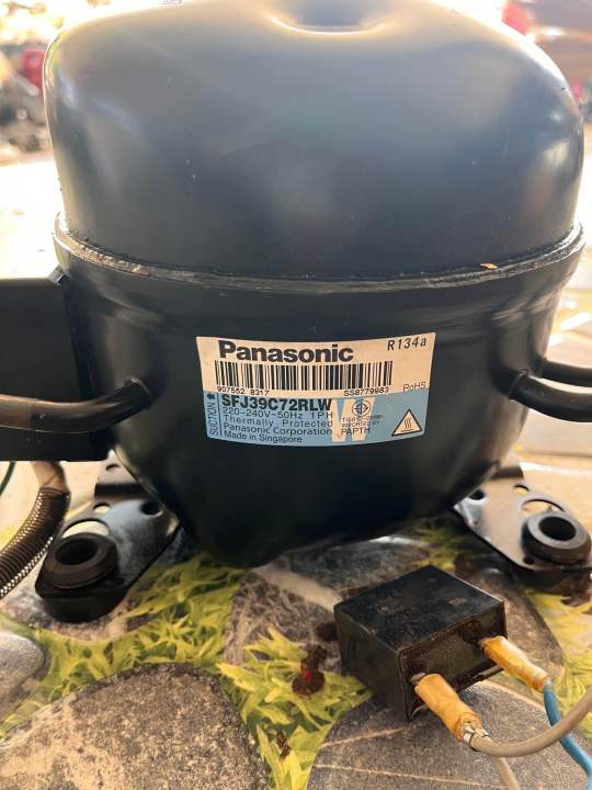 คอมเพรสเซอร์ตู้เย็นพานาโซนิค Panasonic 📌 R134a📌 มือสองของแท้ถอดจาก ...