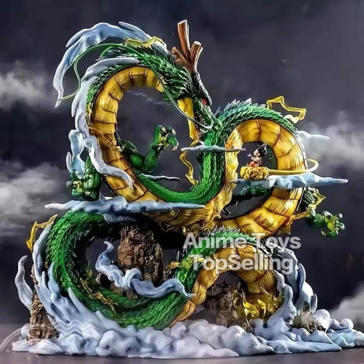 23cm/9.05in Anime Dragon Ball Z Figure Shenron Goku And Shenron Action ...