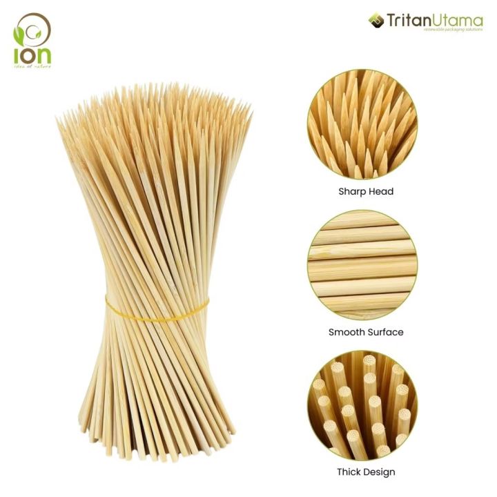 Tusuk Sate Bambu Berkualitas Tinggi 100 Batang Ukuran 25/30 | Lazada ...