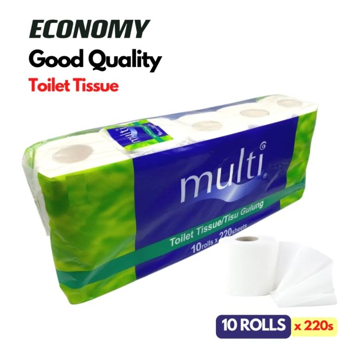 Multi Toilet paper roll (1 pack 10 rolls) 2ply 原生木匠卫生纸 /1提10卷 2层 ...