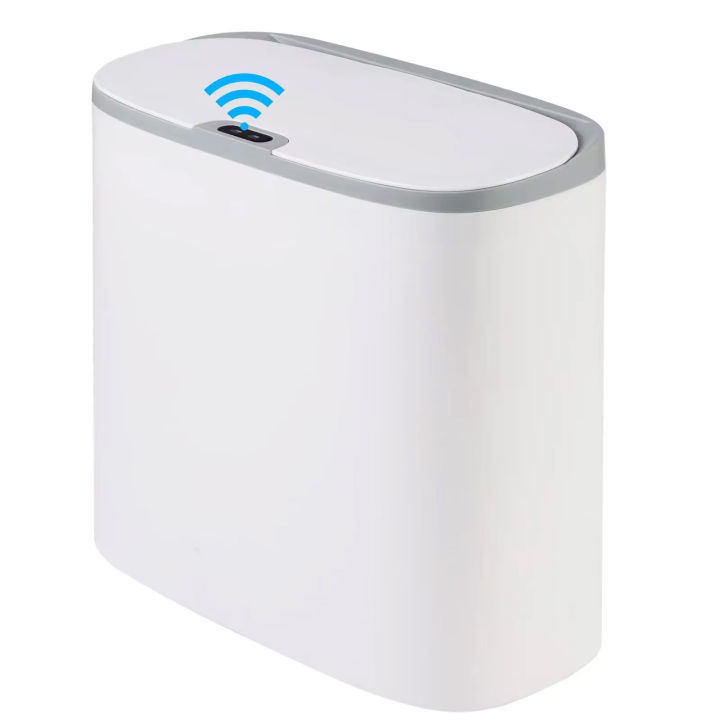 Automatic Bathroom Trash Can with Lid, Touchless Small Trash Can ...