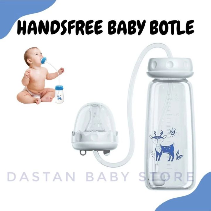Handsfree Feeding Bottle Botol susu bayi anti sedak bebas genggam ...