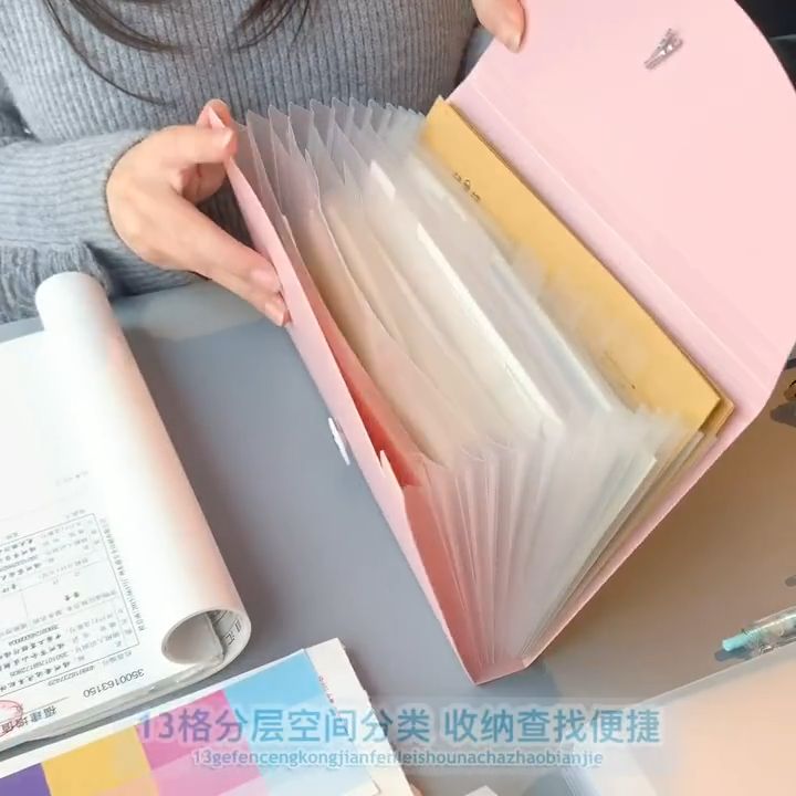 B6 Bill Bag 13 Pockets Small Expanding Folder Document Organizer ...