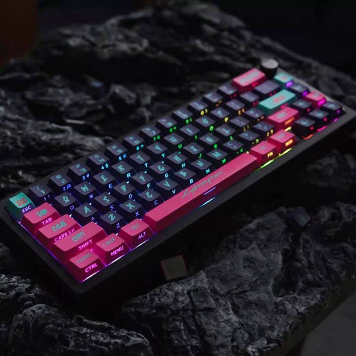 【Keycap Only】Cyberpunk Keycap Side Shine Through 130 Keys Cherry ...