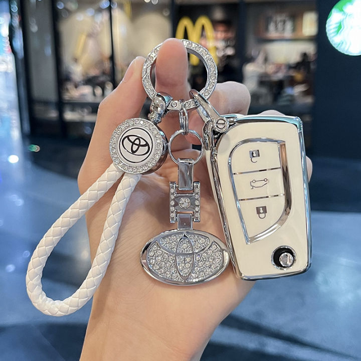 toyota car remote keychain for revo altis key cover toyota folding key ...