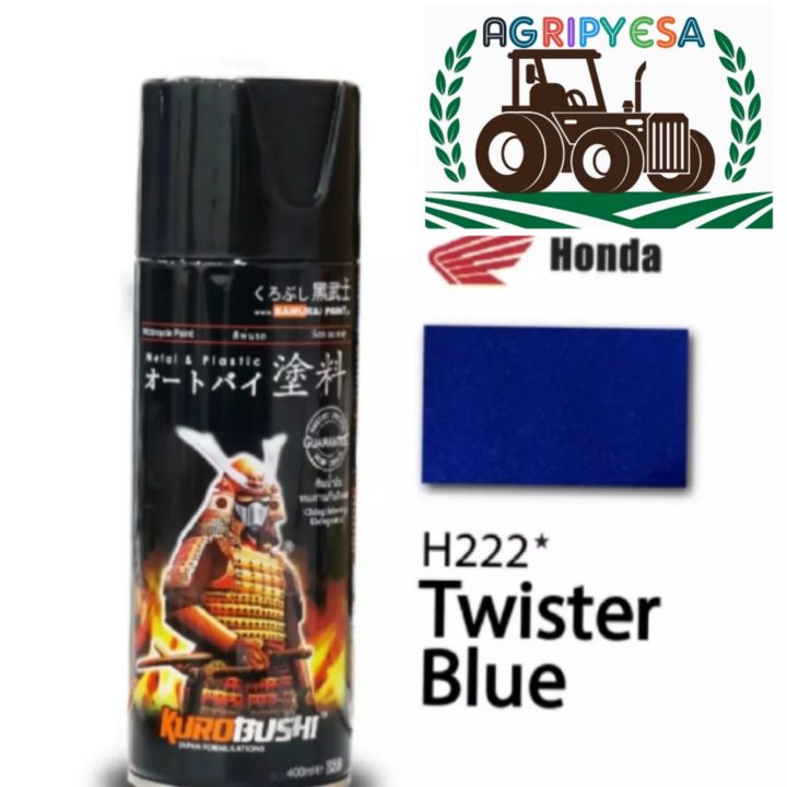 SAMURAI SPRAY PAINT TWISTER BLUE H222* ( HONDA SINGLE COLORS 400ML ...