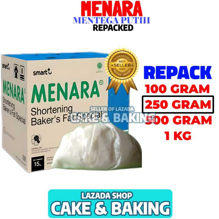 Mentega Putih Shortening Menara 250 Gram Repacked | Lazada Indonesia