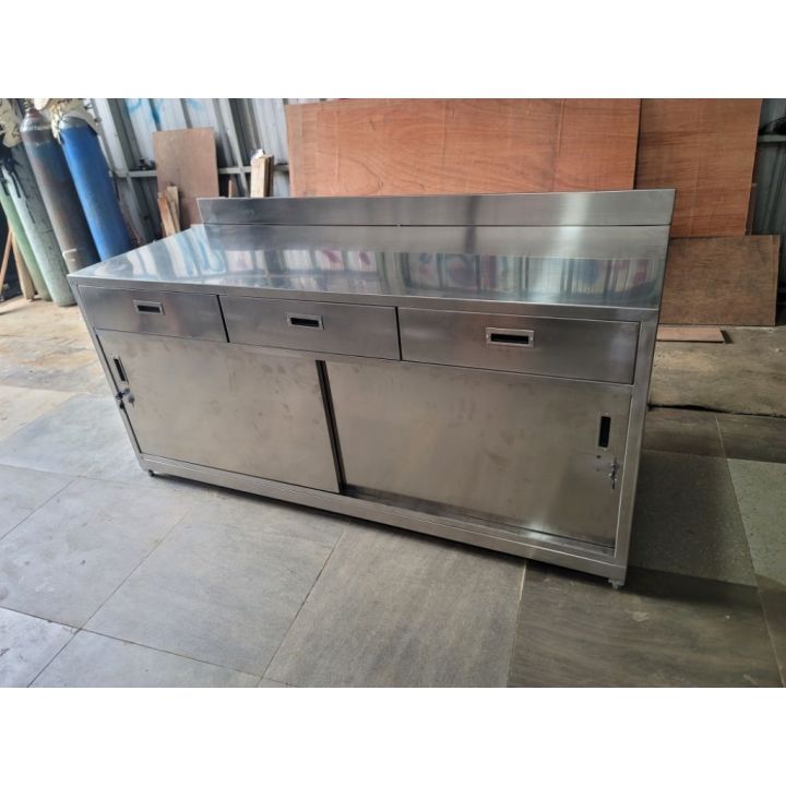 meja cabinet stainless steel / meja stainless / meja stainless cabinet ...