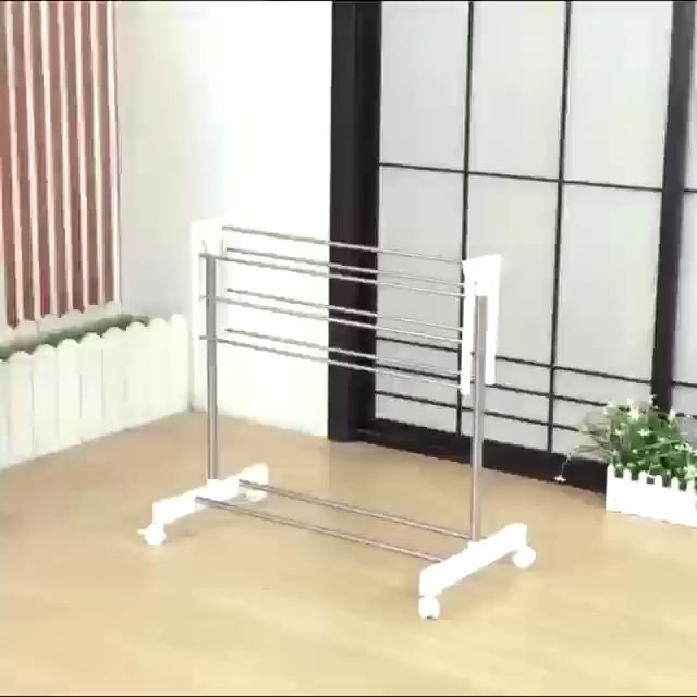 WE GO Jemuran Lipat Portable Jemuran Handuk Stainless 1 Susun Stand ...