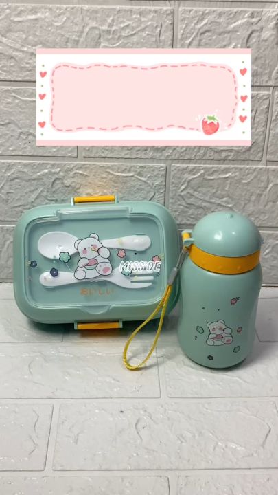 Kotak Makan Anak Set Botol Minum / Lunch Box Bekal Anak Set Botol Minum ...