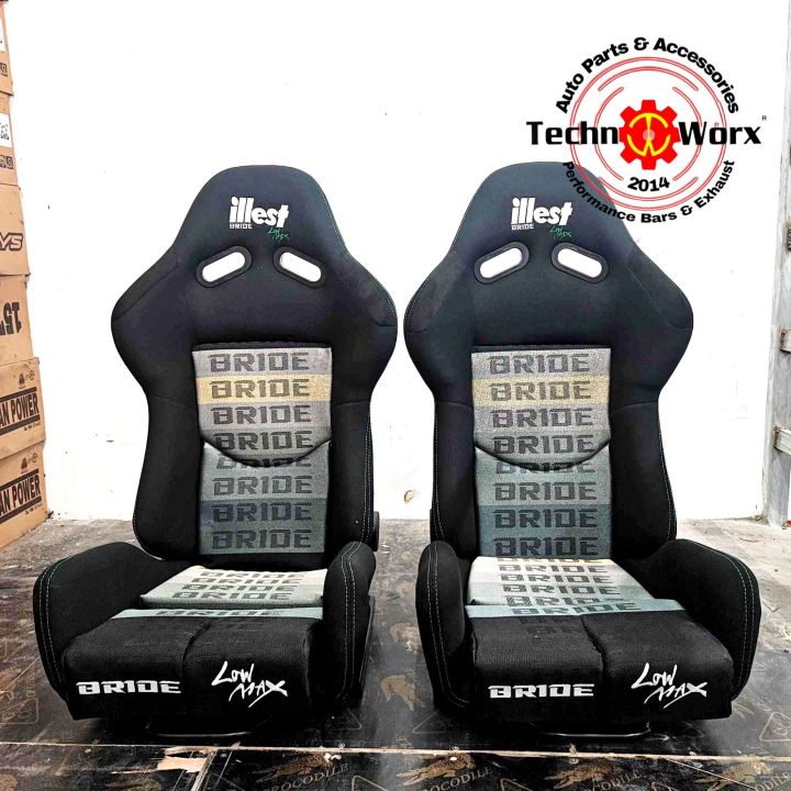 2pcs BLACK ILLEST BRIDE LOW MAX STRADIA Bucket Seat Quality Thailand ...