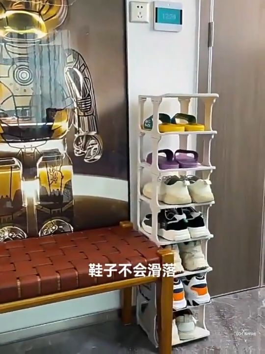 Shoe Rack Plastic Shoe Cabinet Multi-layer Simple Space Saving DIY Shoe ...