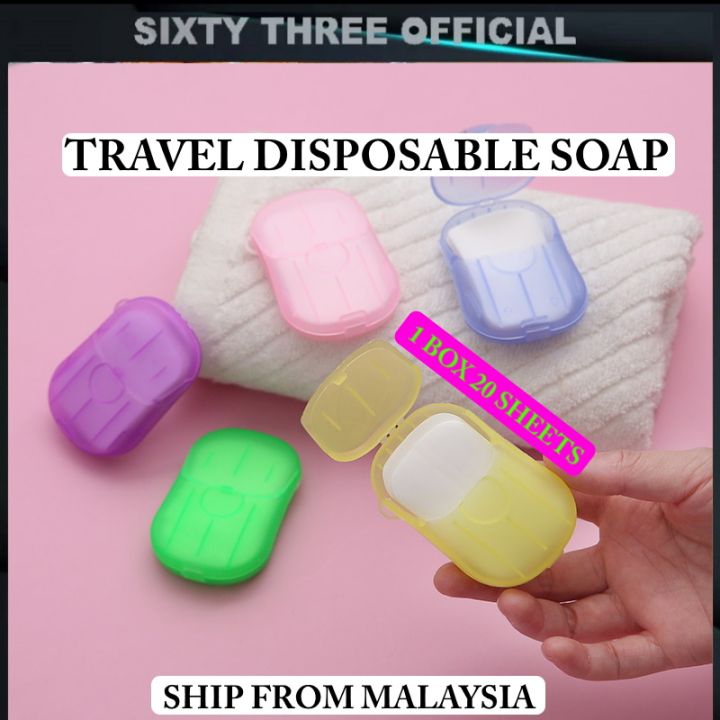 20pcs AntiVirus Travel Disposable Soap Paper Tablet Boxed Soaps Thin ...