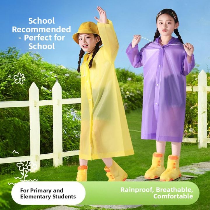 Disposable Outdoor Raincoat for Boys And Girls Can Carry Schoolbags ...