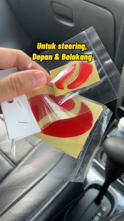 Car Emblem Sticker PERODUA VIVA Front Rear Steering Night Reflective 3M ...