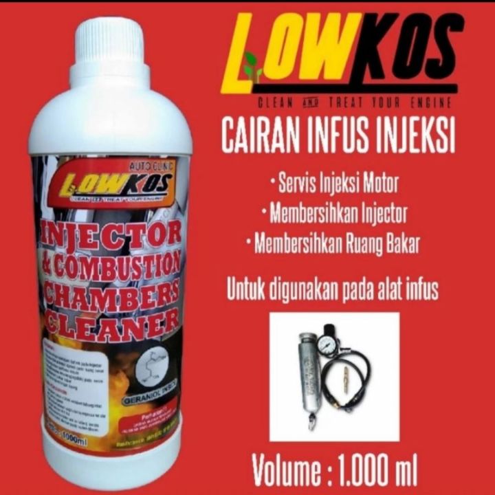 LOWKOS - 1Liter CAIRAN INFUS INJEKSI, Pembersih Injektor Motor Mobil ...