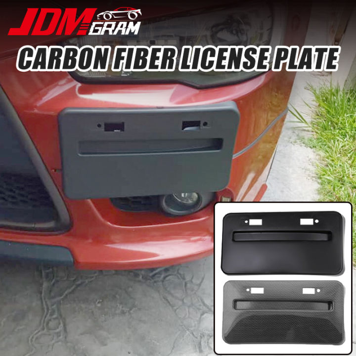 JDMGRAM Carbon Fiber Car License Plate Frame For Mitsubishi Lancer GTS ...