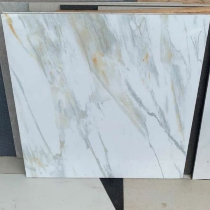 granit lantai 60x60 putih motif corak marmer by sun power | Lazada ...