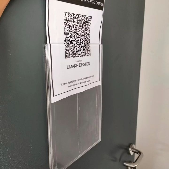 A3 A4 A5 Acrylic Wall Display, Acrylic Frame Slot In Memo Document Menu ...