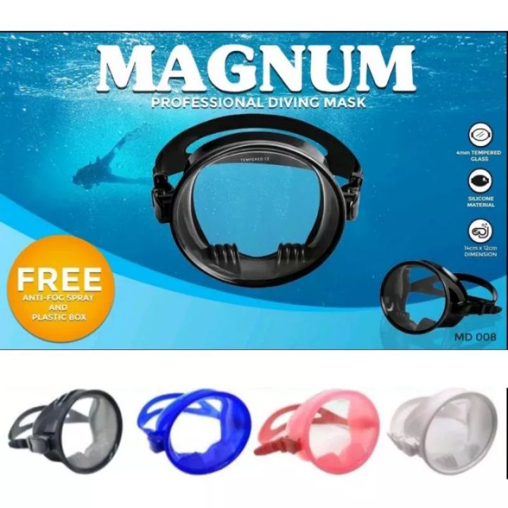 Magnum Oval Diving Mask MD008 with Free Case and Anti-Fog Film | Lazada PH