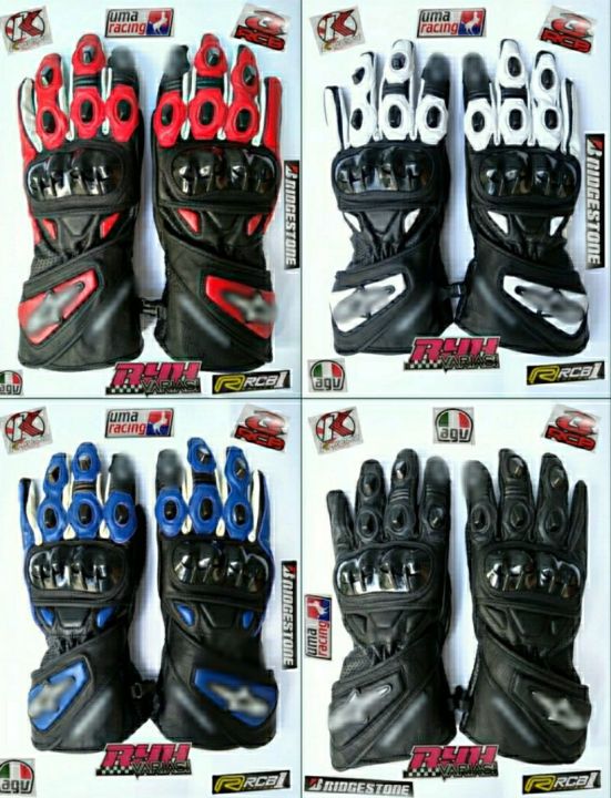 SARUNG TANGAN KULIT RACING ROADRACE & TOURING ANAK DAN DEWASA | Lazada ...