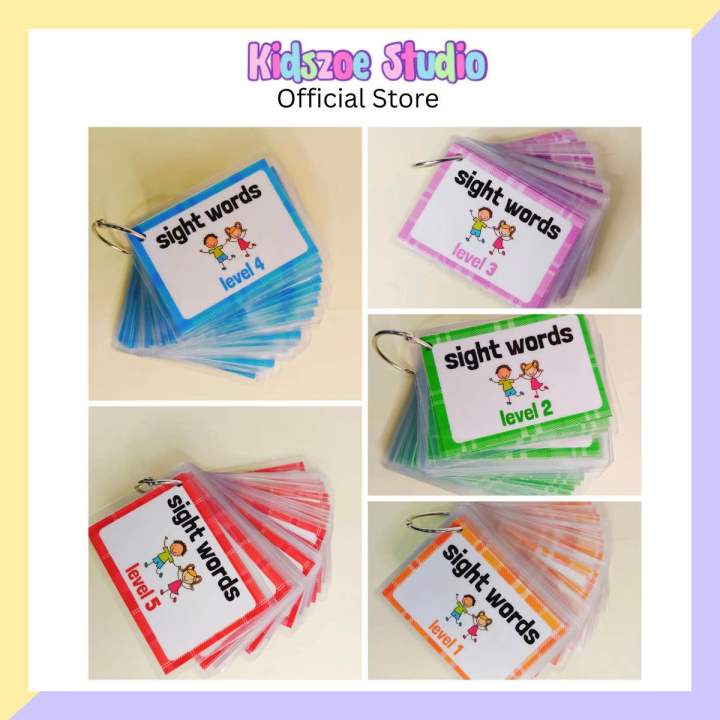 sight words level 1 to 5 256 pieces for complete set sold per level ...
