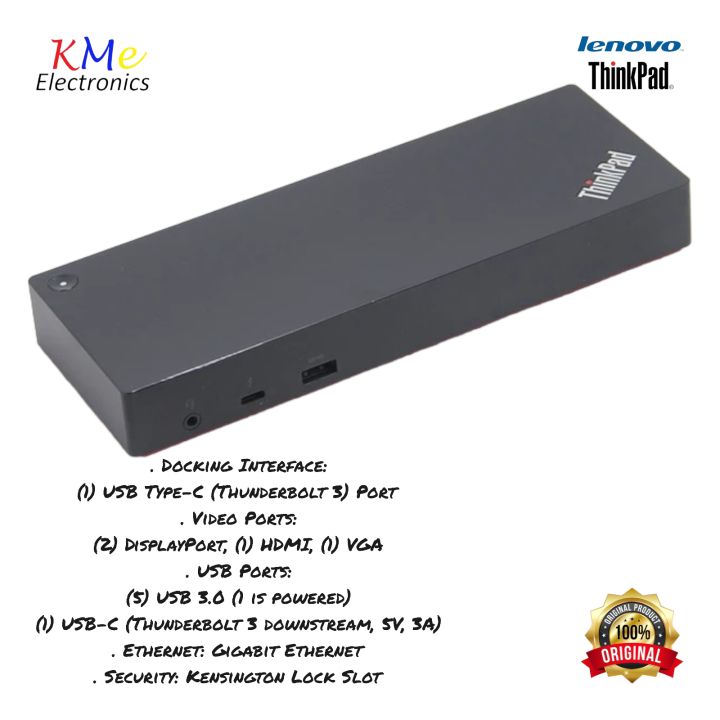 Original Lenovo ThinkPad Thunderbolt 3 Dock - Lenovo DBB9003L1 Docking ...