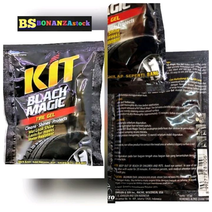 Kit Black Magic Tire 35ml Penghitam Roda Sepeda Motor atau Mobil Semir ...