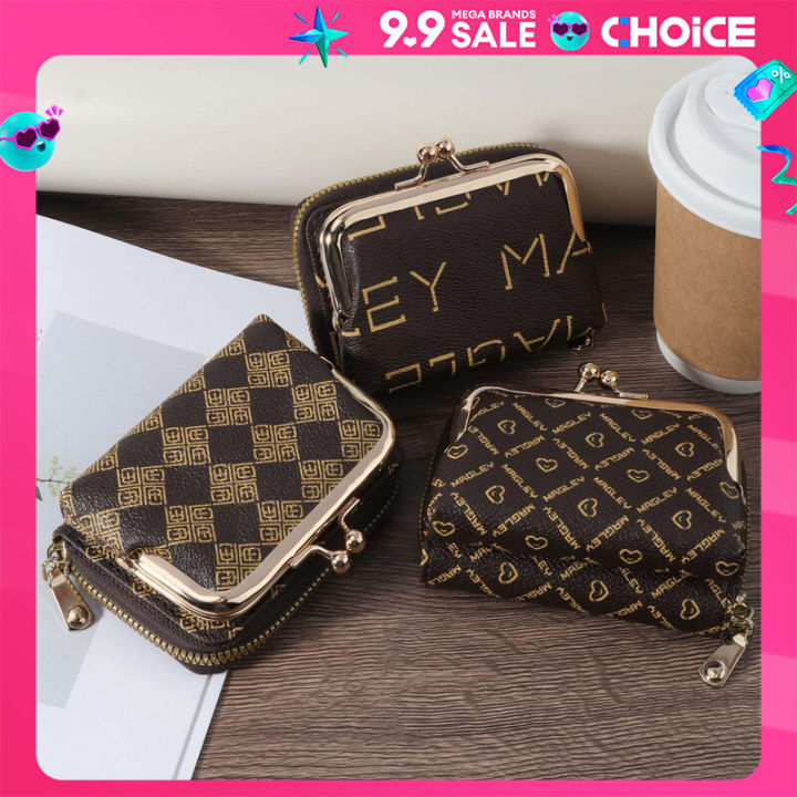Korean Cute Leather Printed Wallet Ladies Card Coin Holder Purses ...