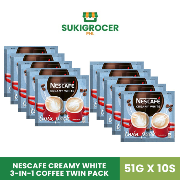 Nescafe Creamy White 3-in-1 Coffee Twin Pack 51G x 10s | Lazada PH