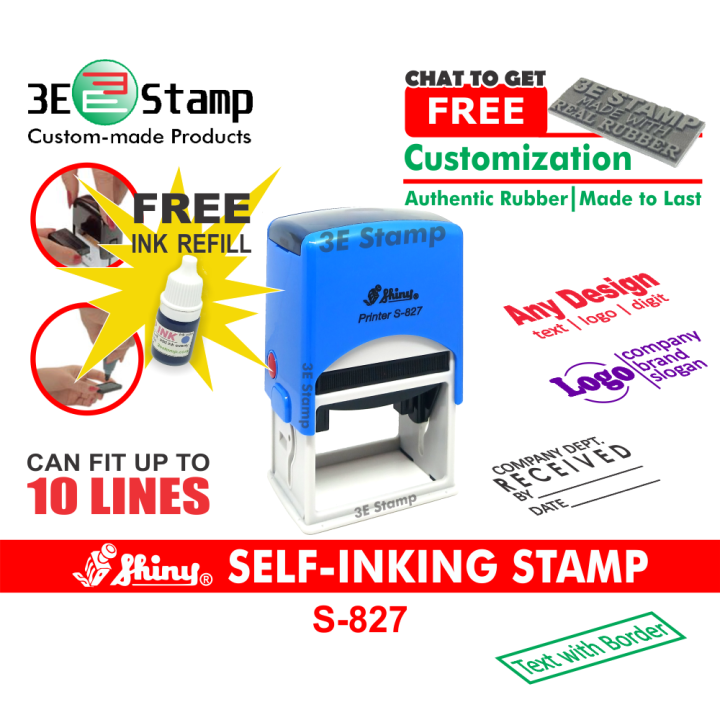 PRE-ORDER Shiny 827 / S827 / S-827 Self inking Heavy Duty Stamp BLANK ...