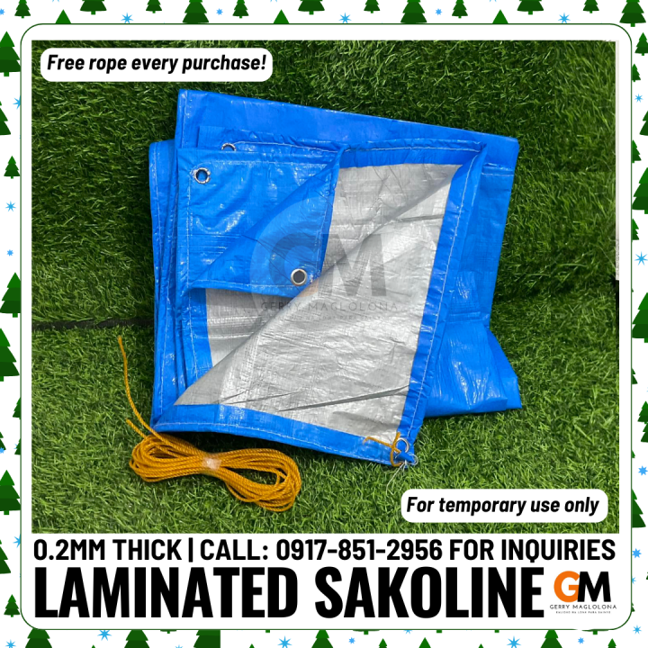 8x4ft Sakoline Blue Silver Waterproof Outdoor PE SunRain Construction ...