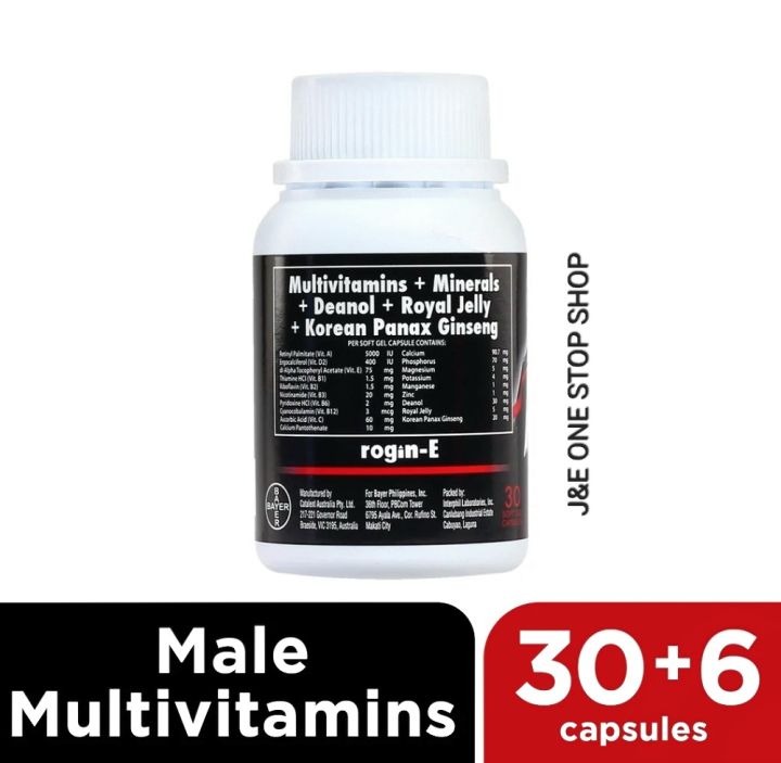Rogin - E Male Multivatimins Soft Gel 36 Capsules 1 bottle | Lazada PH