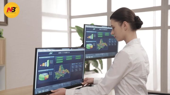 NB North Bayou F160 17 - 27 Inch Gas Strut Dual Arm Monitor Desk Mount ...