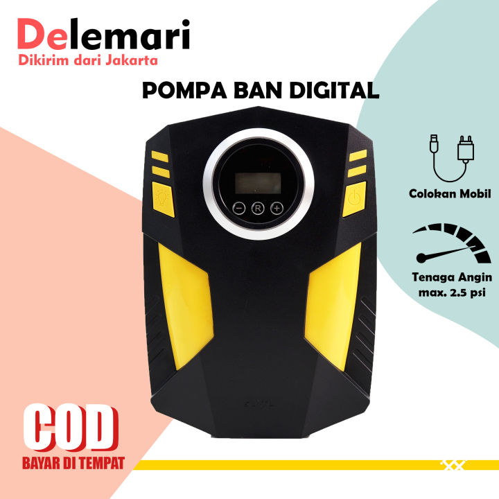 Pompa Ban Mobil Truk Motor Elektrik Cek Tekanan Angin Digital | Lazada ...