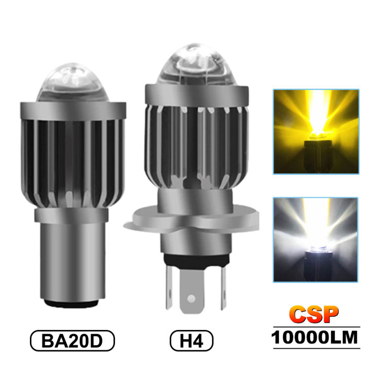 Đèn pha xe máy h4 ba20d H6 siêu sáng 12V 24V Led cao/Chùm sáng thấp ...