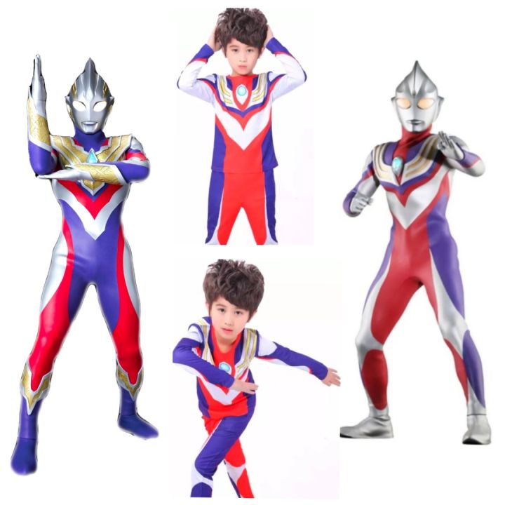 ULTRAMAN Kid Costume Set Outfit Shirt Pants Mask Cosplay. | Lazada