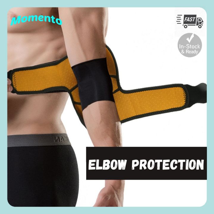 🇲🇾 Elbow Guard/ Support/ Brace/ Sleeve Elastic Compression Strap Sport ...