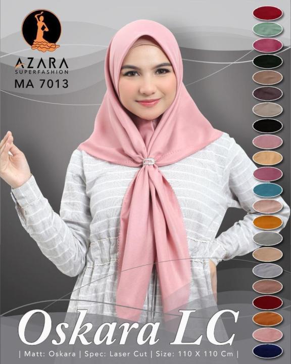 Hijab Azara Oskara Laser Cut LC Voal Kerudung Azara Japan Voal Oskara ...