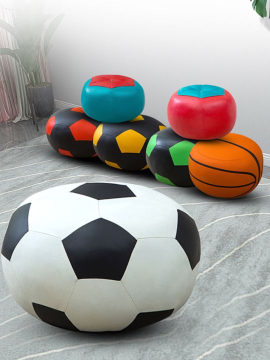 Children's Low Stool Small Leather Pads Living Room Home Use Coffee ...